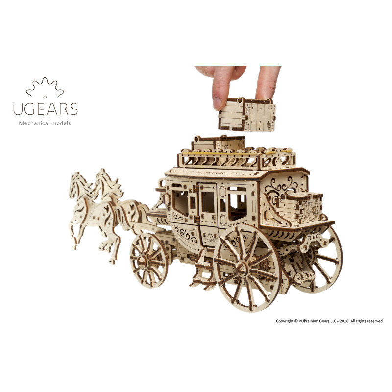 Stagecoach - Unique Wooden Mechanical Model by Ugears