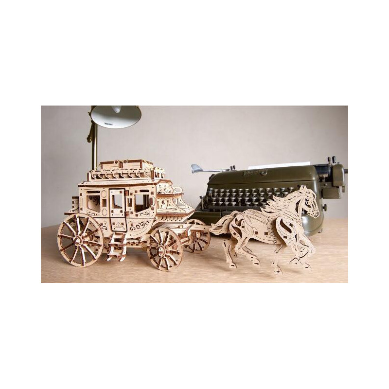 Stagecoach - Unique Wooden Mechanical Model by Ugears